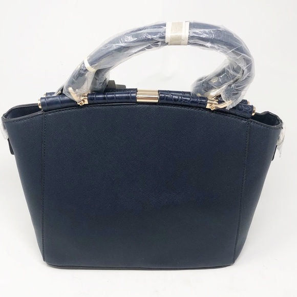 Isabelle Handbags | Bags | New Isabelle Navy Vegan Satchel Crossbody ...